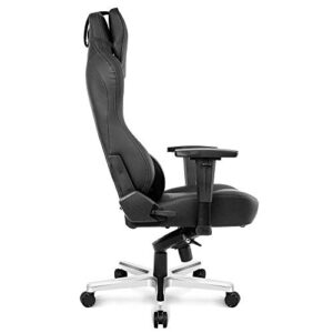 AKRacing Office Series Onyx Deluxe Executive Real Leather Desk Chair with High Backrest, Recliner, Swivel, Tilt, Rocker & Seat Height Adjustment Mechanisms, 5/10 Warranty - Black -