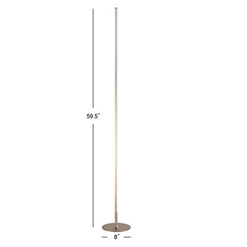 JONATHAN Y JYL7007B Iris 59.5" Integrated Dimmable LED Floor Lamp Modern Standing Lamp Contemporary for Bedrooms, Living Room, Office, Reading, Gold