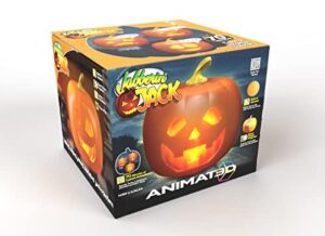 mindscope jabberin jack talking animated pumpkin with built in projector & speaker plug’n play