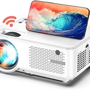 WiFi Mini Projector, 7500Lm Home Theater Movie Projector, Native HD 1280x800P 300'', Compatible with Android/iOS/HDMI/USB/SD/VGA, Portable Outdoor Projector for Backyard Movie Night