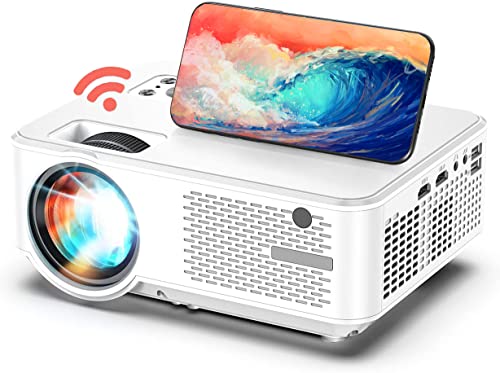 WiFi Mini Projector, 7500Lm Home Theater Movie Projector, Native HD 1280x800P 300'', Compatible with Android/iOS/HDMI/USB/SD/VGA, Portable Outdoor Projector for Backyard Movie Night