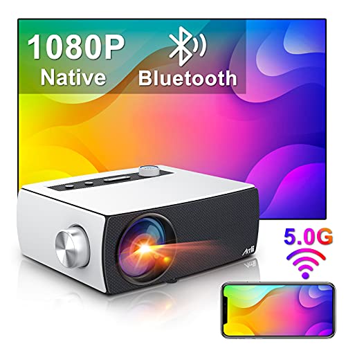 Artlii Enjoy3 4K Projector, Camping Projector, Support Dolby Audio, Wireless & Wired Mirroring, Home Theater Projector Compatible W/TV Stick, iOS, Android