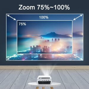 Artlii Enjoy3 4K Projector, Camping Projector, Support Dolby Audio, Wireless & Wired Mirroring, Home Theater Projector Compatible W/TV Stick, iOS, Android