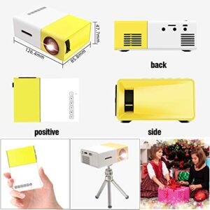 Mini Projector,Neat Projector Portable for Kids Gift,Small Outdoor LED Video Projectors for Home Theater Movie with HDMI USB TV and Remote Control (5 inches Upgraded)