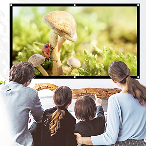 Screen for Portable Movie Projector 100’’ Projection Screen - HDMI Mini Video Projector Screen 16:9 HD 1080P 4K Foldable Screen Small Home Theater Projector Screen for Party Backyard Cinema Travel