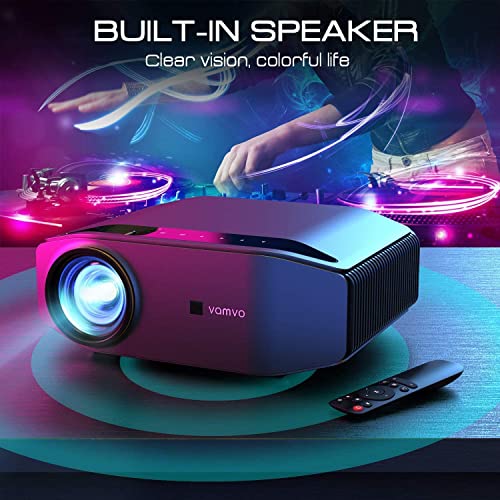 Vamvo L6200 Projector 1080P Full HD Video Projector Compatible with Fire TV Stick