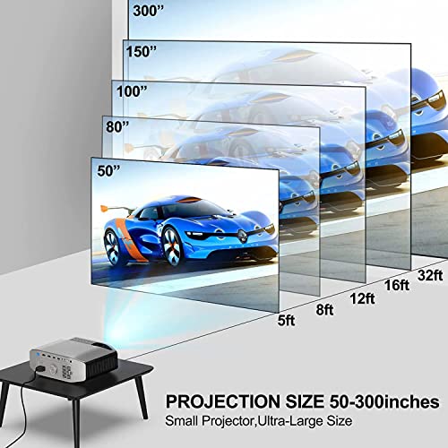 Vamvo L6200 Projector 1080P Full HD Video Projector Compatible with Fire TV Stick