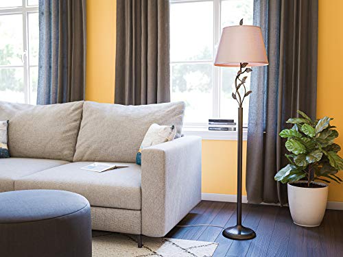 Kenroy Home 32240ORB Ashlen Floor Lamp with Oil Rubbed Bronze Finish, Rustic Style, 58.75" Height, 15" Width, 15" Depth