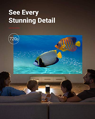 Nebula by Anker Mars II Pro 500 ANSI Lumen Portable Projector, Black, 720p Image, Video Projector, 30 to 150 Inch Image TV Projector, Movie Projector (Renewed)