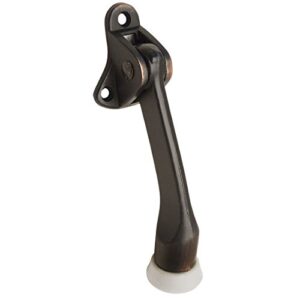 designers impressions oil rubbed bronze heavy duty kick down door stop : 53812