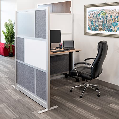 Stand Up Desk Store ReFocus Modular and Expandable Office Partition Wall System (70" W x 70" H Freestanding Divider Wall)