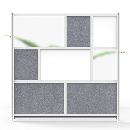 Stand Up Desk Store ReFocus Modular and Expandable Office Partition Wall System (70" W x 70" H Freestanding Divider Wall)