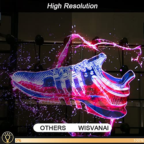 WISVANAI 25.6inch 3D Hologram Fan Video Projector, 1152P High Pixel Holographic Fan with WiFi, Bluetooth Speaker Supported, Perfect for Shop, Mall, Bar Advertising Display