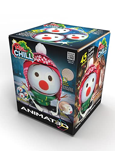 ANIMAT3D Mr. Chill Talking Animated Snowman with Built in Projector & Speaker Plug'n Play