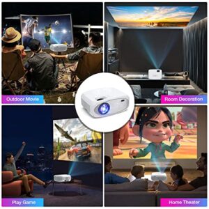 Projector, HOWWOO Projector with WiFi and Bluetooth 9000L Native 1080P Full HD Mini Projector with 100″ Screen, 300" Display Outdoor Movie Projector with Zoom, Compatible with TV Stick Phone Laptop