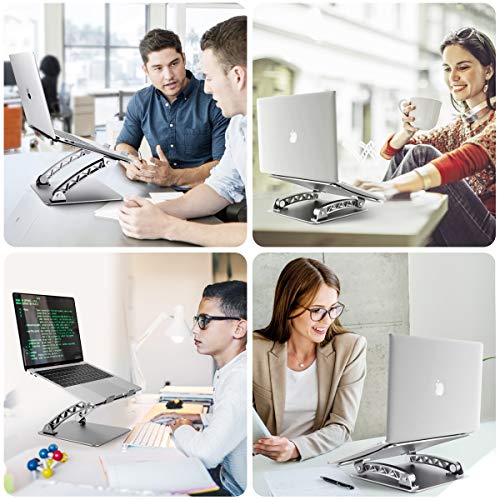 B-Land Laptop Stand, Adjustable Laptop Holder Laptop Riser Aluminum Notebook Computer Holder Stand Compatible with MacBook, Air, Pro, Dell XPS, Samsung, Lenovo, Alienware All Laptops 11-17"