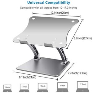 B-Land Laptop Stand, Adjustable Laptop Holder Laptop Riser Aluminum Notebook Computer Holder Stand Compatible with MacBook, Air, Pro, Dell XPS, Samsung, Lenovo, Alienware All Laptops 11-17"