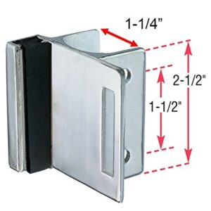 Harris Hardware TP5310 Inswing Door Strike & Keeper Die Cast Zamac Chrome Plated Finish for 1-1/4 in. Rounded Edge Pilaster (1/Pack)