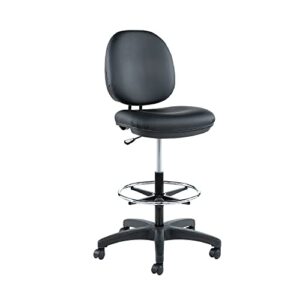 alera alein4616 alera interval series swivel task stool, pvc-free faux leather, black