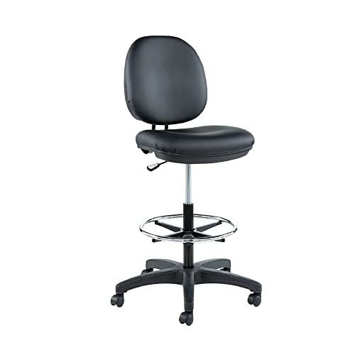 Alera ALEIN4616 Alera Interval Series Swivel Task Stool, Pvc-Free Faux Leather, Black