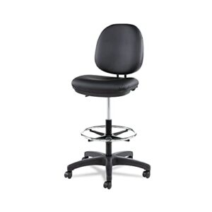 Alera ALEIN4616 Alera Interval Series Swivel Task Stool, Pvc-Free Faux Leather, Black