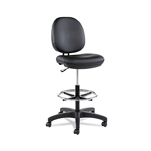 Alera ALEIN4616 Alera Interval Series Swivel Task Stool, Pvc-Free Faux Leather, Black