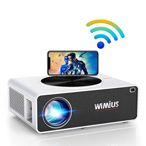 4K Projector, WiMiUS K3 5G WiFi Projector Support 60Hz Without Lag 500" Display Zoom Outdoor Projector for PS5, TV Stick, PC Smartphones