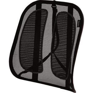 fellowes, fel9191301, office suites mesh back support, 1 each, black