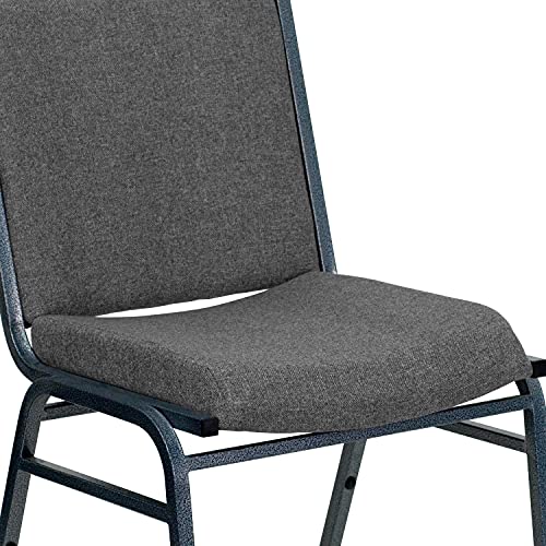 EMMA + OLIVER Heavy Duty Gray Fabric Stack Chair