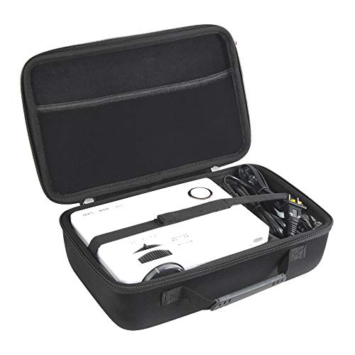 Hermitshell Hard Travel Case for QXK 2021 Upgraded 7500Lumens Mini ProjectorProjector/QKK Mini Projector 4500Lumens Portable LCD Projector (Case for Projector+Power Cable)