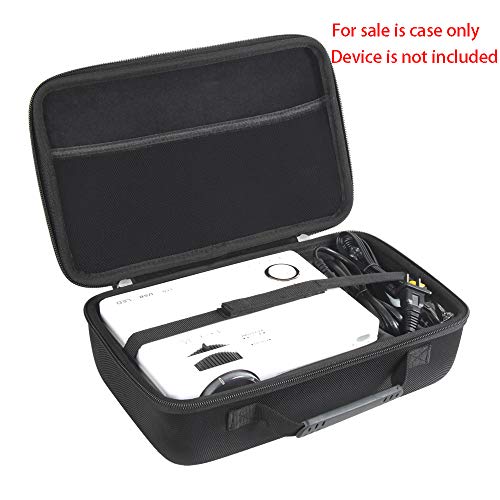 Hermitshell Hard Travel Case for QXK 2021 Upgraded 7500Lumens Mini ProjectorProjector/QKK Mini Projector 4500Lumens Portable LCD Projector (Case for Projector+Power Cable)