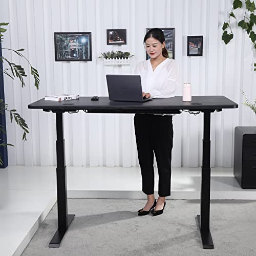 ApexDesk Elite K Series 60" x 27" Electric Height Adjustable Standing Desk with LED Memory Controller (60” x 27” Rectangular Top, Black)