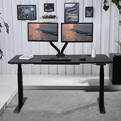 ApexDesk Elite K Series 60" x 27" Electric Height Adjustable Standing Desk with LED Memory Controller (60” x 27” Rectangular Top, Black)