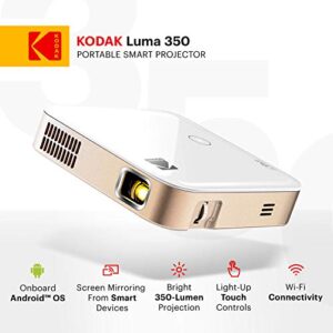 KODAK Luma 350 Portable Smart Projector | Powerful Ultra HD Rechargeable Video Projector Android 6.0 - Includes Soft Case