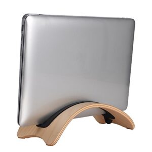 Docooler Samdi Natural Original Simple Wood Vertical Tablet Laptop iPad Desktop Stand Holder Display Stander for Apple MacBook Pro