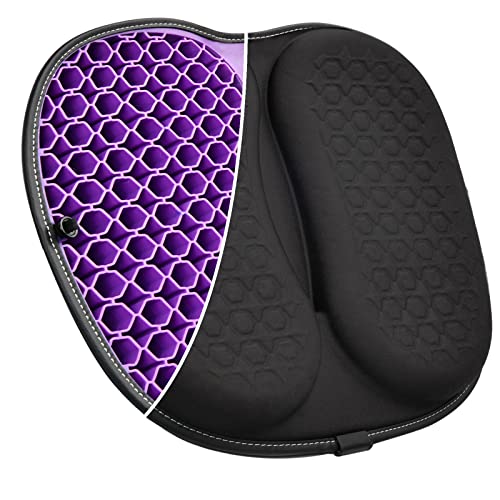 Muzsoul Non-Slip Gel Seat Cushions for Office Chairs Cushion - Honeycomb Pressure Pain Tailbone Relief Cushion, Cool Breathable Without Sweating Ergonomic Desk Chair Cushion