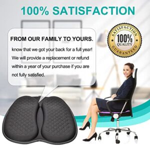 Muzsoul Non-Slip Gel Seat Cushions for Office Chairs Cushion - Honeycomb Pressure Pain Tailbone Relief Cushion, Cool Breathable Without Sweating Ergonomic Desk Chair Cushion