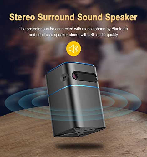 D042 Portable Digital Wireless Projector with HD Smart WiFi Video Portable. 3600 Lumens Surround Sound connectivity for Best Movie Sound Performance. Android 9 with Full Market Support.