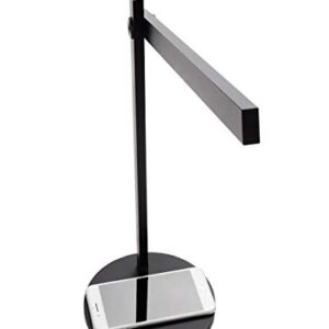 Newhouse Lighting NHDK-AD-BK Adonis Minimalist Modern LED Desk Lamp with Fast Wireless Charger for iPhone, Samsung & Qi-Enabled Phones, 3 Brightness Levels & 3 Color Modes, White, Black