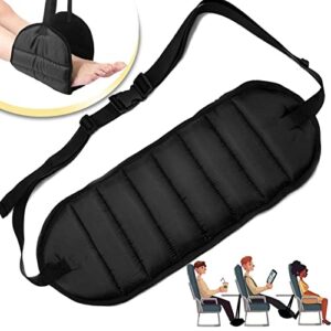 niuelai foot rest airplane travel footrest – flight leg hammock hanger sling to prevent back, leg, knee, hip pain & stiffness – portable travel accessories adjustable height for plane, train, office