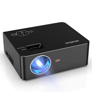 mini projector native 720p full hd, portable video projector outdoor movie projector, led home theater projector 1080p and 300″ supported, compatible with ps4, pc, vga, tv stick, hdmi, av and usb