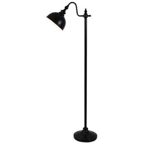 decor therapy chloe steel pharmacy floor lamp, matte black