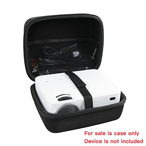 Hermitshell Hard Travel Case for TOP Vision T21 4000L / H o m p o w T20 5500L / DBPOWER L12 3000L， RD820 3500 Lux，PJ0711 2800Lux Mini Projector