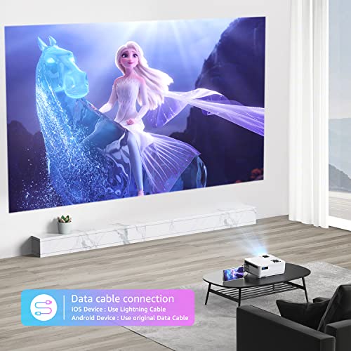 5G WiFi Bluetooth Native 1080P Projector, Roconia 9800LM Full HD Movie Projector, 300" Display for Outdoor Movies Support 4k Home Theater,Compatible with iOS/Android/PC/XBox/PS4/TV Stick/HDMI/USB