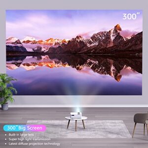 5G WiFi Bluetooth Native 1080P Projector, Roconia 9800LM Full HD Movie Projector, 300" Display for Outdoor Movies Support 4k Home Theater,Compatible with iOS/Android/PC/XBox/PS4/TV Stick/HDMI/USB