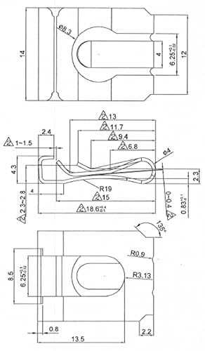 Replacement Hardware for Office Chair Gas Lift Cylinder Piston Includes 10 Sets of Retaining Clips and Washers (10-CW)