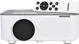 magnavox mp603 home theater projector with bluetooth wireless technology and suitcase speaker | 1080p and 160″ display supported | compatible with hdmi, vga, av and usb inputs |