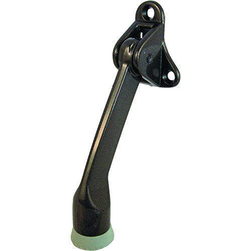 Sentry Supply 658-1002 Door Holder, 4 inch Drop Down, Zinc Diecast, Bronze Plated, Black Rubber Tip, (single pack)