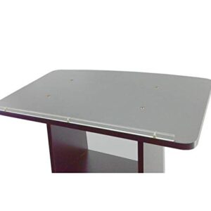 FixtureDisplays® 44.3" Tall Podium for Floor, Curved Frosted Front Acrylic Panel - Dark Grey 19658-GREY