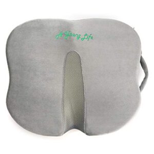 Seat Cushion for Office Chair - Pressure Relief Tailbone Pain Relief Cushion - Orthopedic Gel & Memory Foam Sciatica Pillow for Sitting - Coccyx Cushion for Car, Wheelchair, Computer and Desk Chair